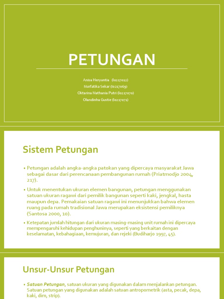 Sistem Petungan dalam Arsitektur Jawa | PDF | Griya & Taman