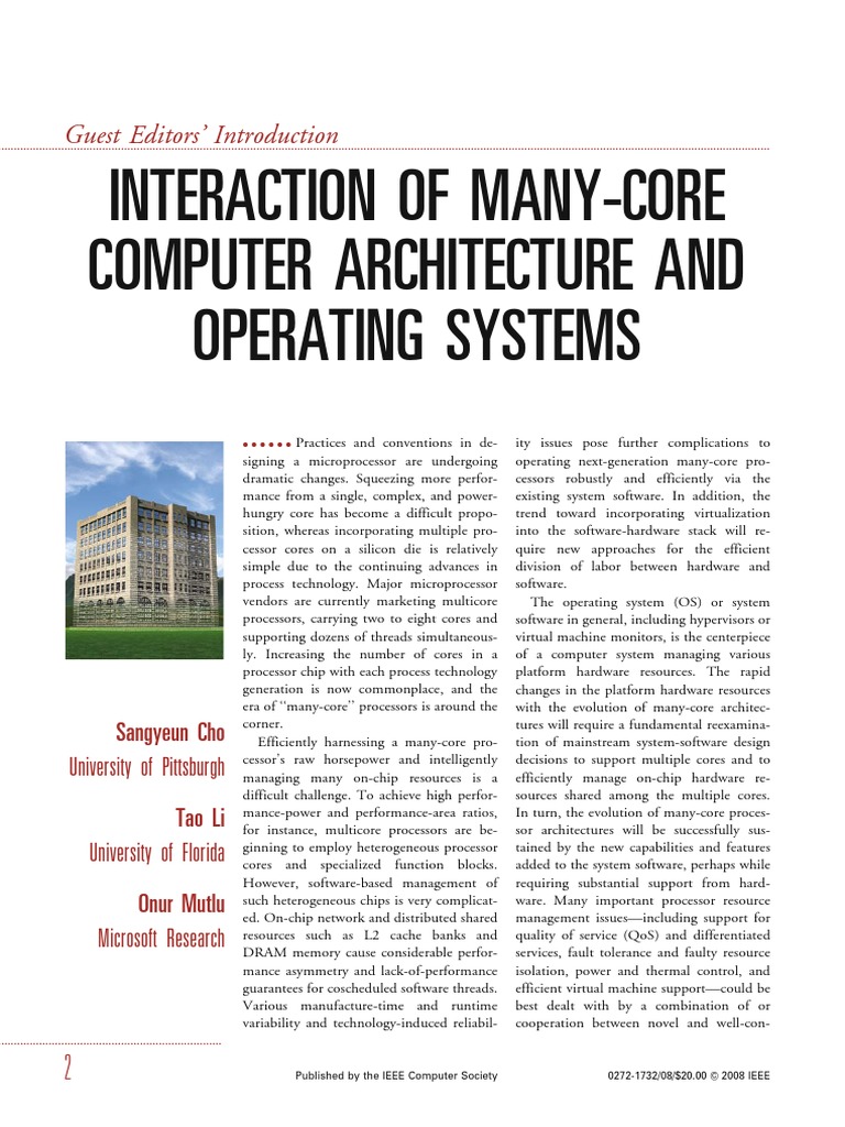 Interaction of Many Core With Os | PDF | Multi Core Processor | System ...