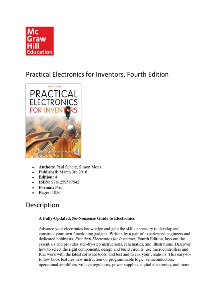 Practical Electronics For Inventors, Fourth Edition | PDF | Electronic Circuits | Electronics