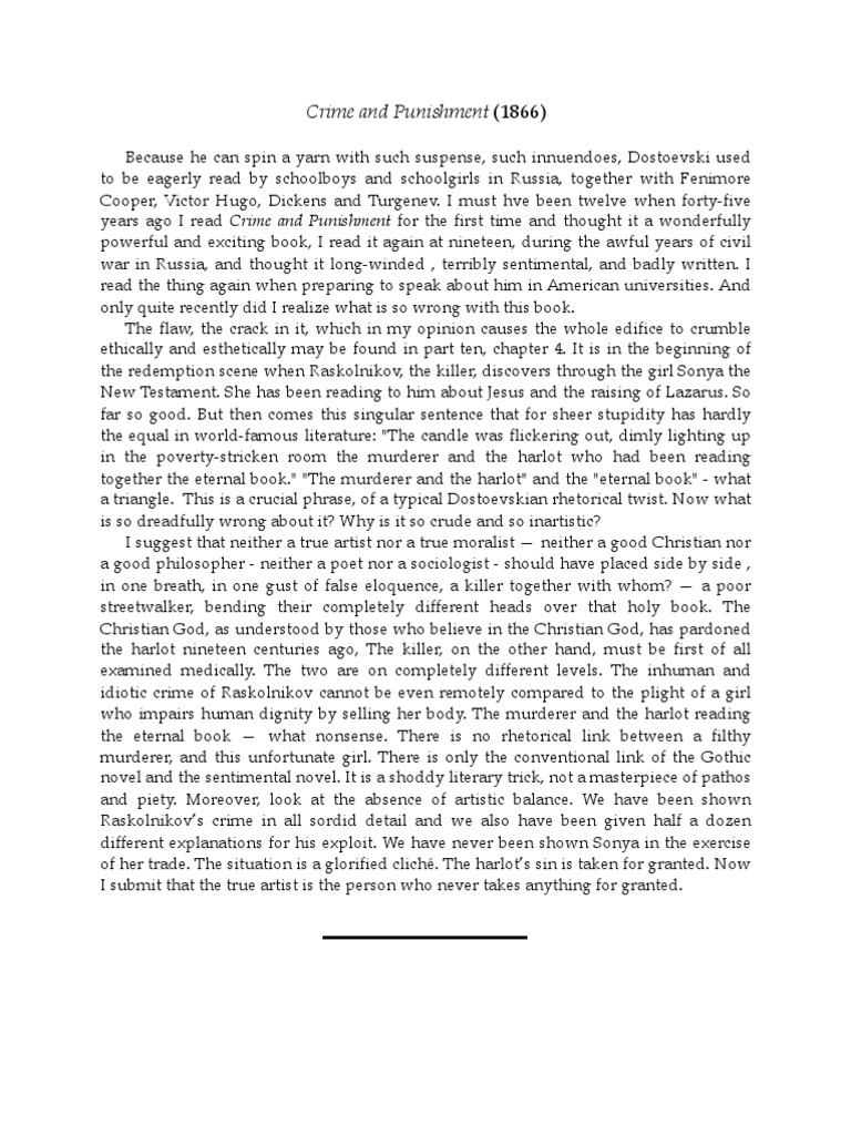 Crime and Punishment (1866) | PDF | Crime And Punishment