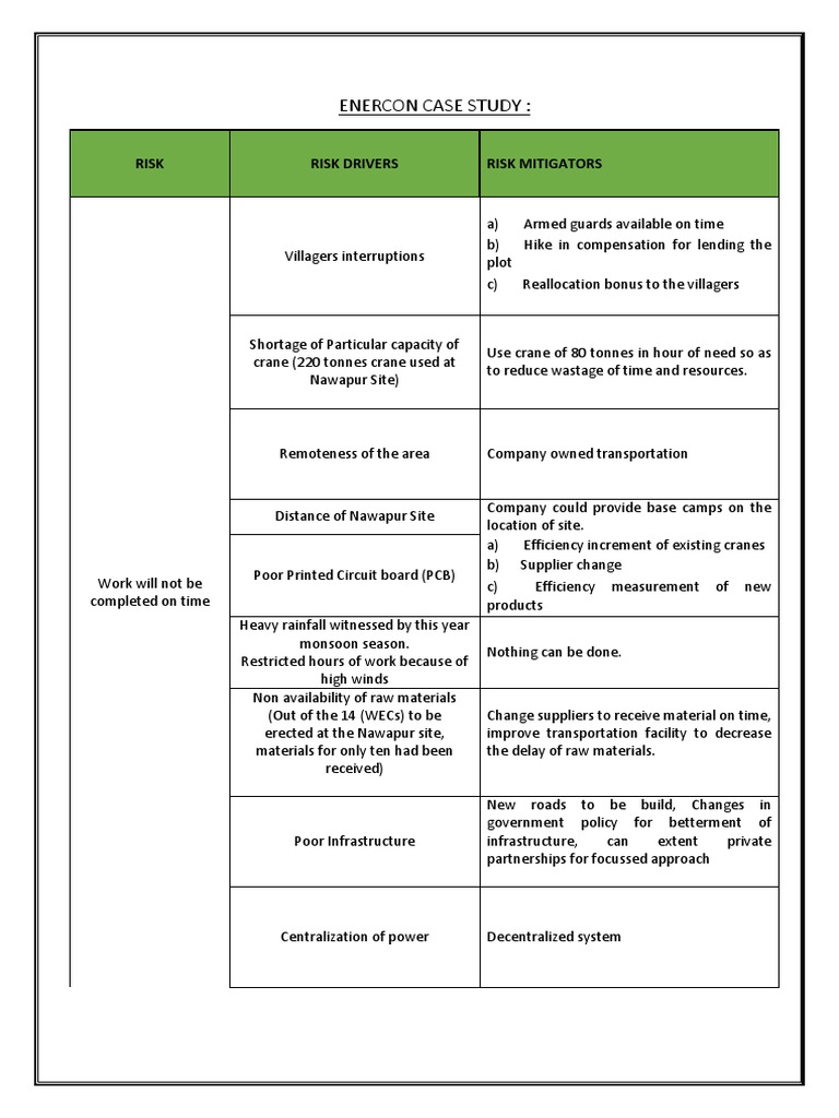 Enercon Case Study | PDF | Wind Power | Climate Change Mitigation