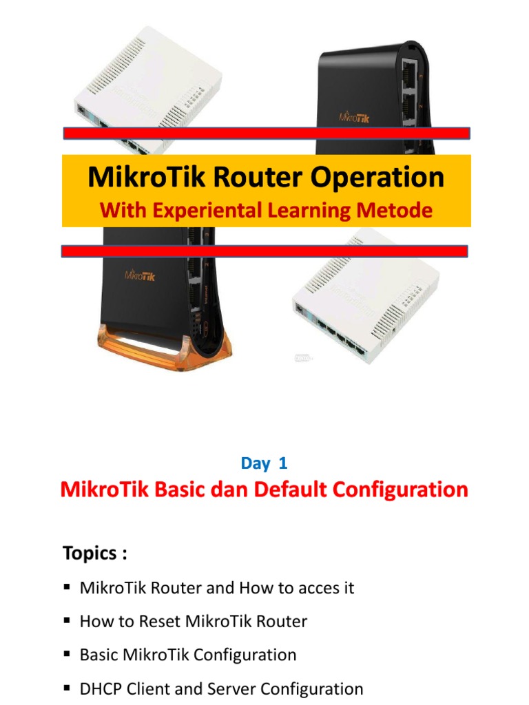 MikroTik Router Operation | PDF | Router (Computing) | Virtual Private Network