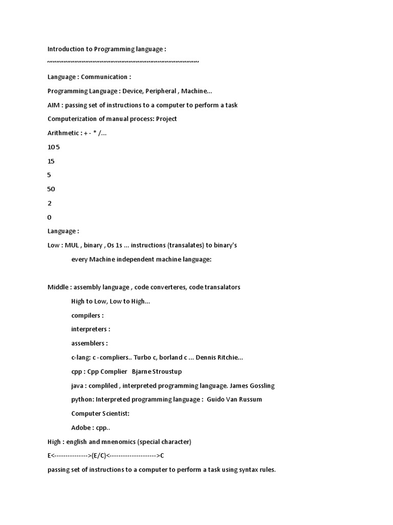 Basic Python Notes | PDF | C (Programming Language) | Reserved Word
