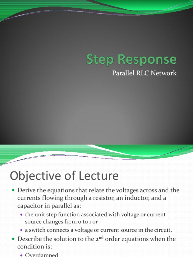 Step Response Parallel RLC Circuits | PDF | Analog Circuits ...