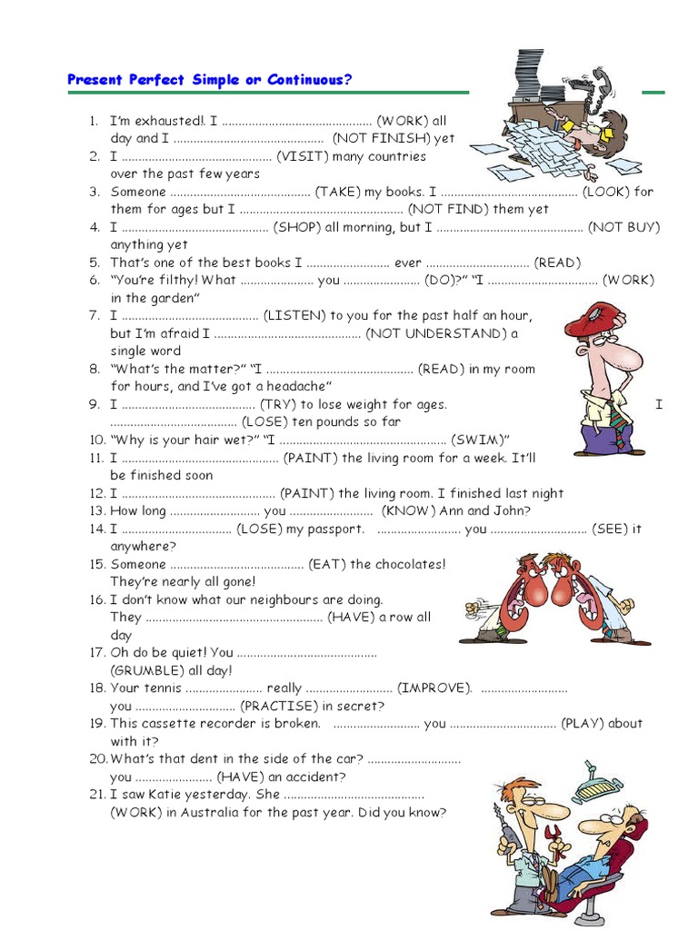 2NI Present Perfect Continuous Quantifiers