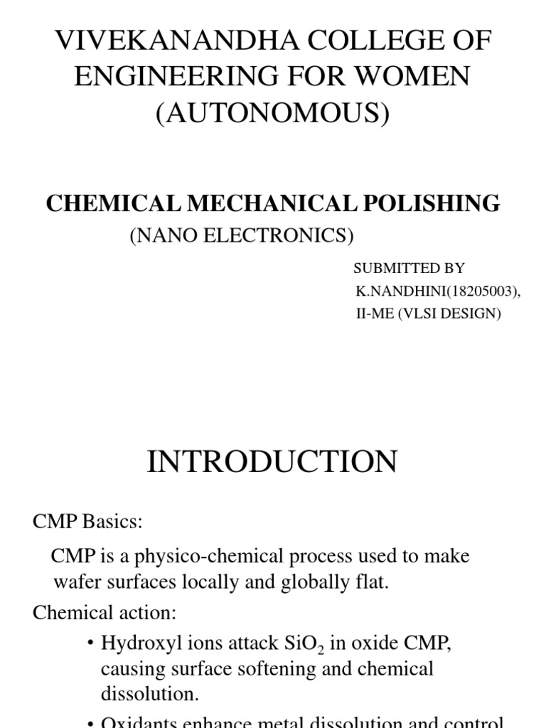 Chemical Mechanical Polishing | PDF | Building Engineering | Industrial ...