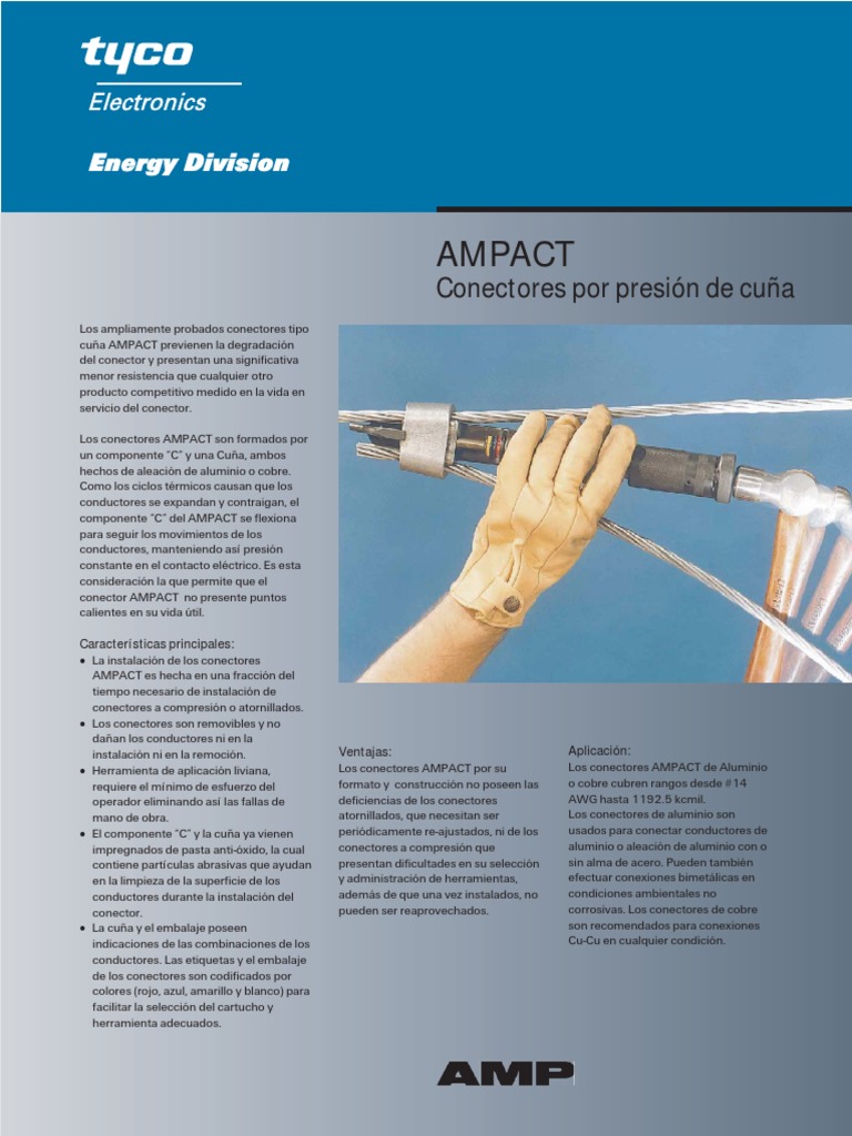 AMPACT Conectores A Presión Tipo Cuña | PDF | Aluminio | Cobre