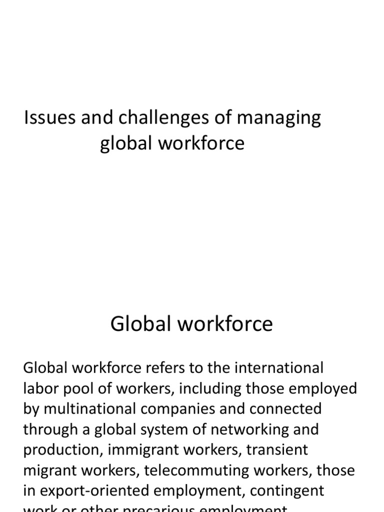 Global Workforce Management Challenges | PDF