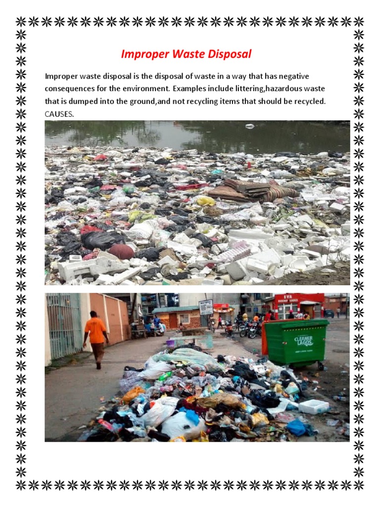 Improper Waste Disposal | PDF | Water Scarcity | Deforestation
