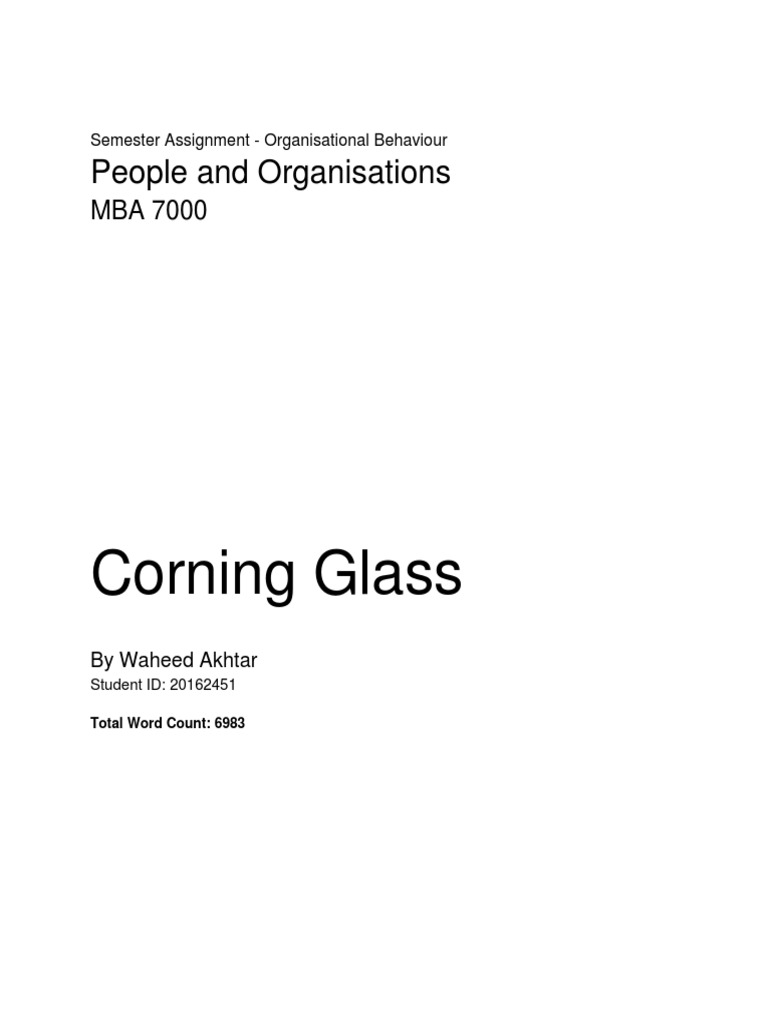 Corning Glass: Innovation and Culture | PDF | Learning Theory ...