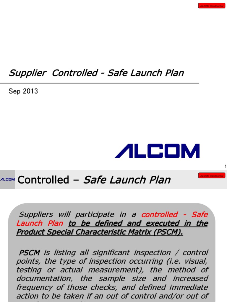 Supplier Controlled - Safe Launch Plan | Download Free PDF | Business