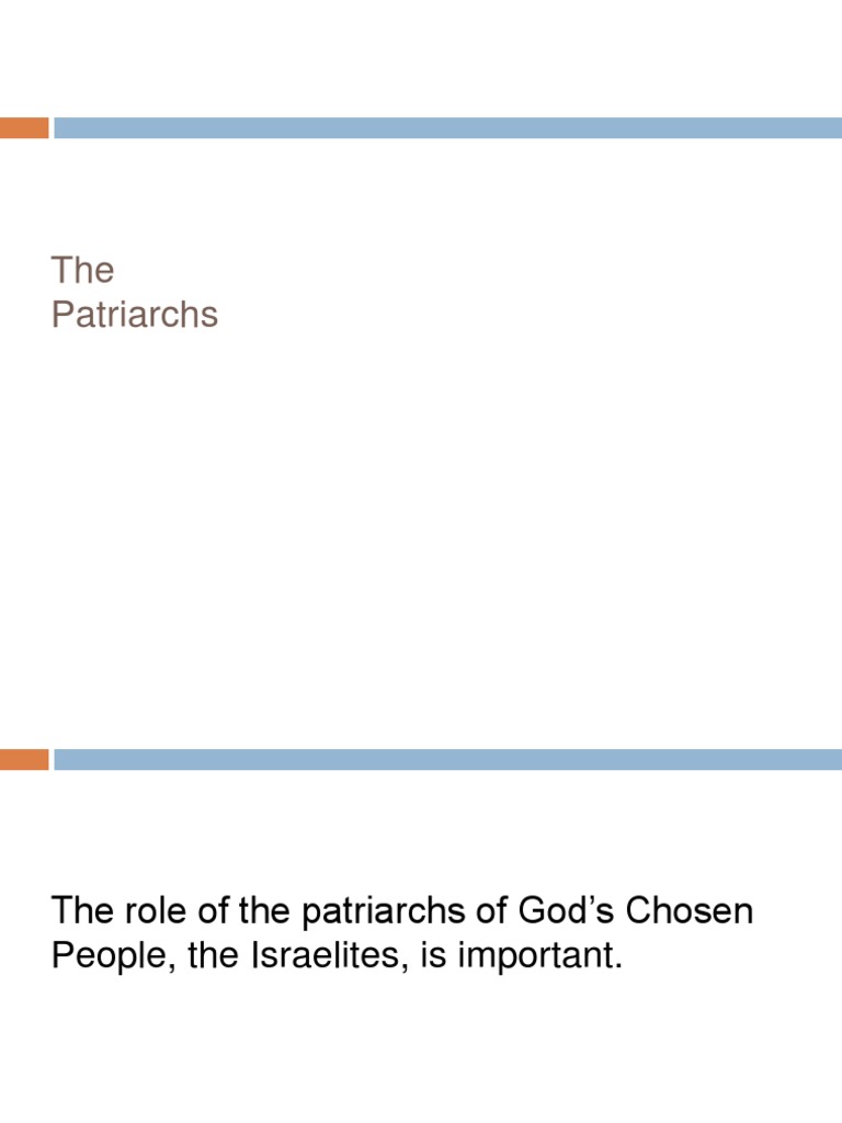 The Patriarchs | PDF | Jacob | Rachel