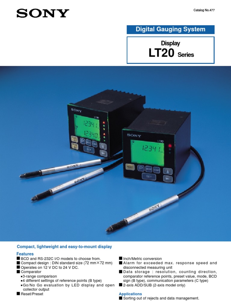 Digital Gauging System: Display Series | PDF | Binary Coded Decimal | Parameter (Computer ...