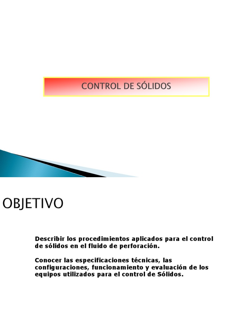 Exp - Control de Solidos | PDF | Centrífugo | Fuerza
