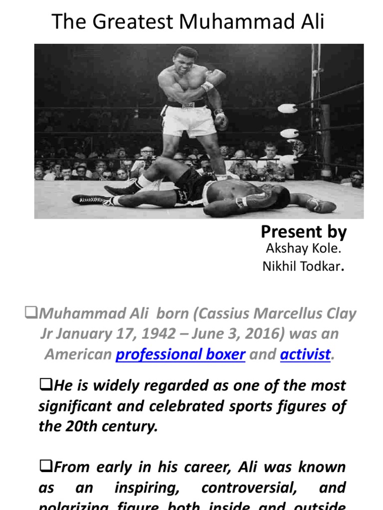 The Greatest Muhammad Ali Pdf Muhammad Ali Combat Sports