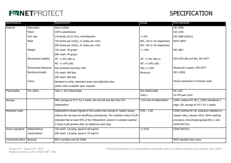 NetProtect Specifications Overview | PDF | Nature