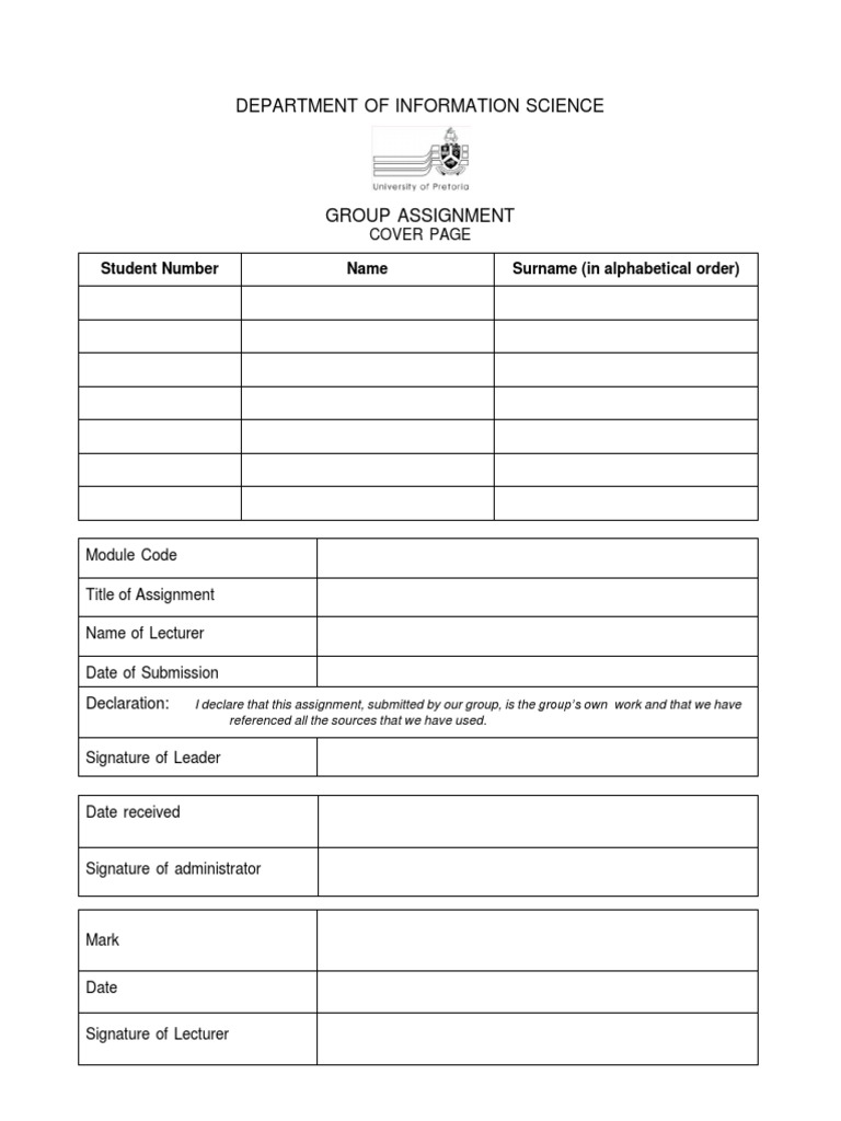 Group Plagiarism Form | PDF