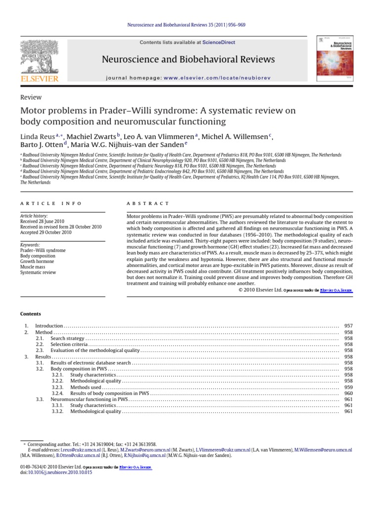 Neuroscience and Biobehavioral Reviews | PDF | Medicine | Medical ...