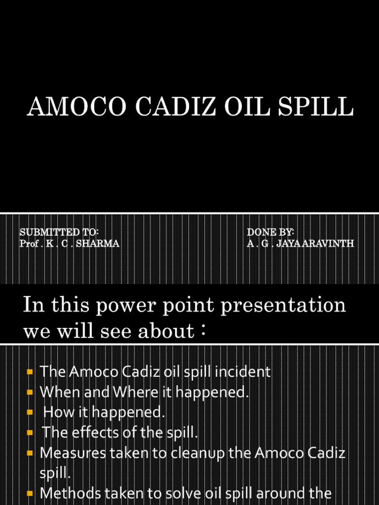 Amoco Cadiz | Download Free PDF | Oil Spill | Petroleum Industry