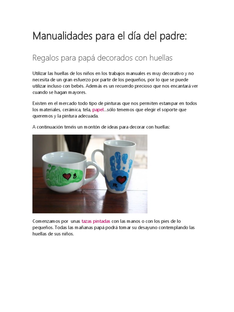 Manualidades Para El Dia Del Padre Pdf Pdf Dibujo Lápiz