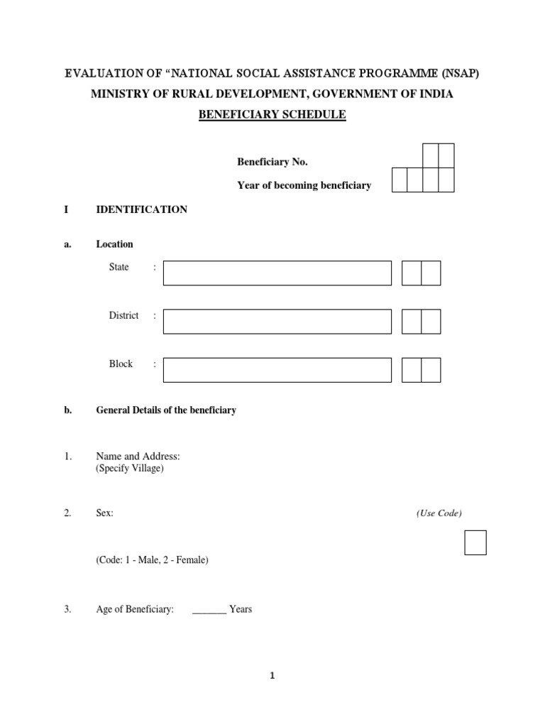 Evaluation of "National Social Assistance Programme (Nsap) Ministry of ...