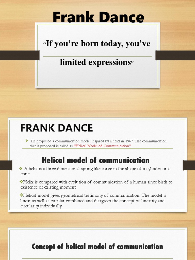 Frank Dance | PDF | Helix | Communication