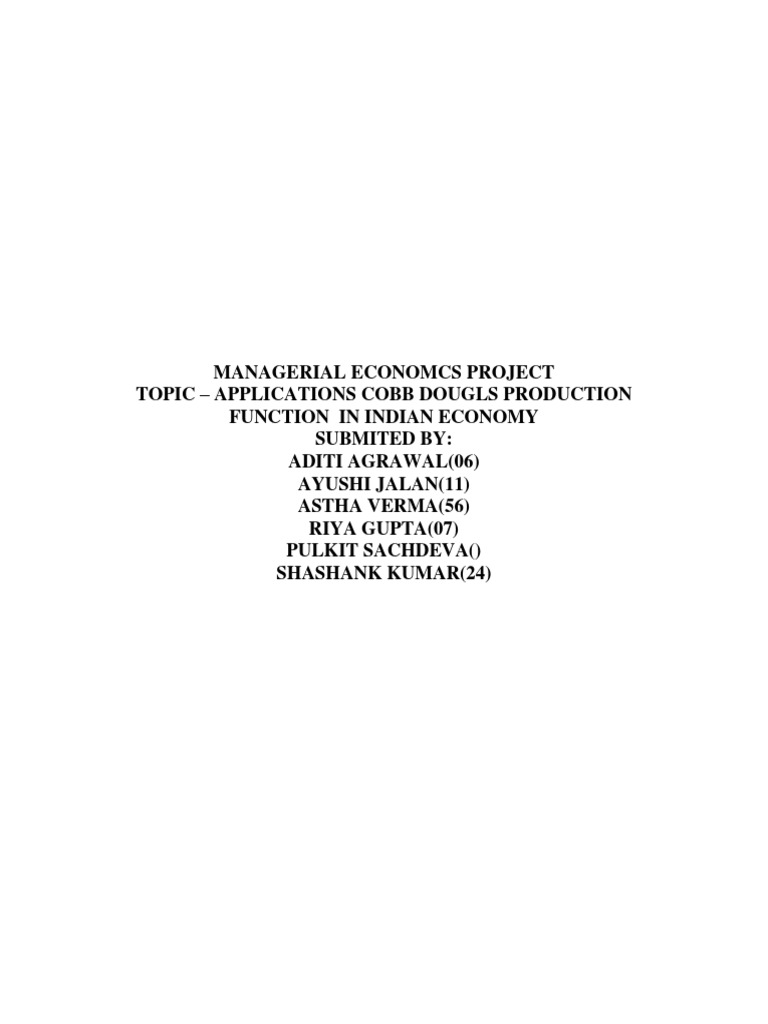 Cobb Douglas Production Function | Download Free PDF | Production ...
