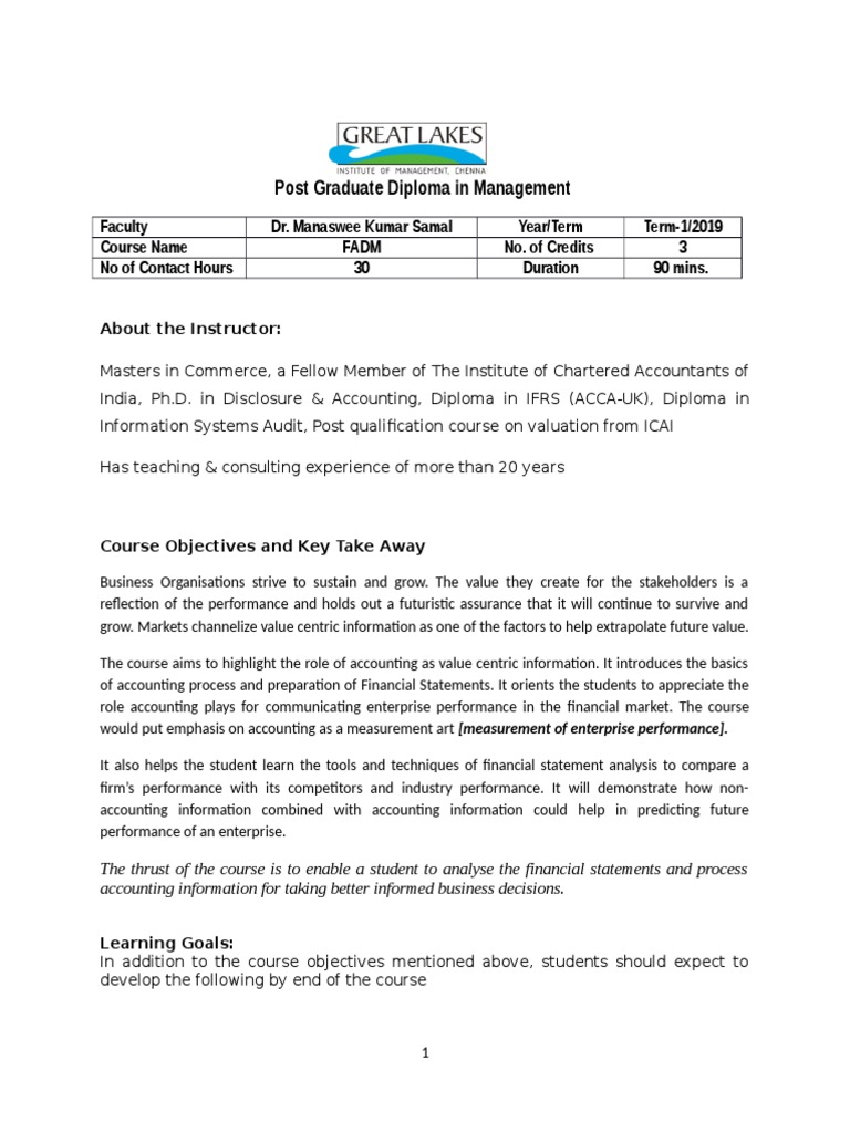 Fadm PDF | PDF | Financial Statement | Accounting