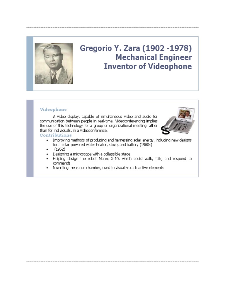 Gregorio Y. Zara (1902 - 1978) Mechanical Engineer Inventor of ...
