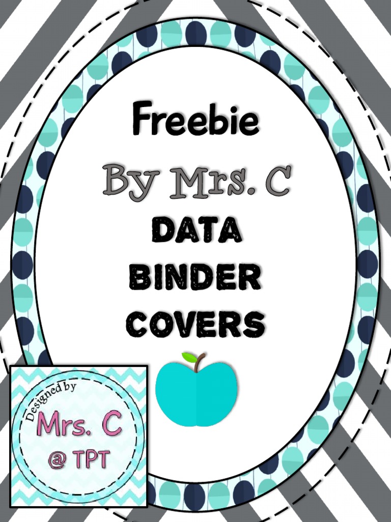Teacher Data Binder Cover Freebie | PDF