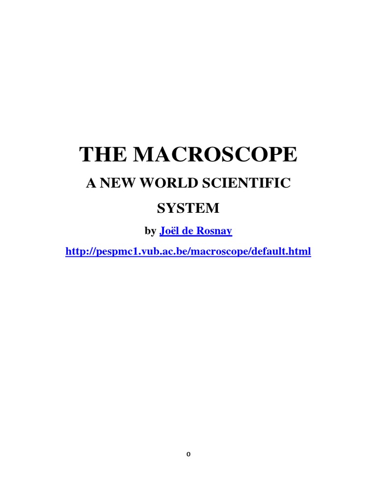 The Macroscope: A New World Scientific System | PDF | Organic Matter | Ecology