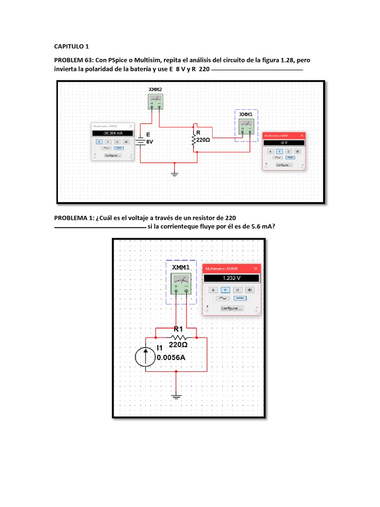 Uso del Multímetro en Multisim | PDF