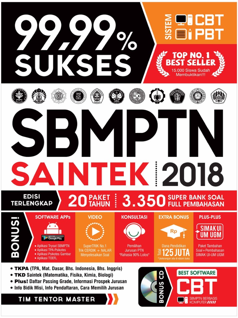 99,99 - Sukses SBMPTN Saintek 2018 - Tim Tentor Master-1 PDF | PDF