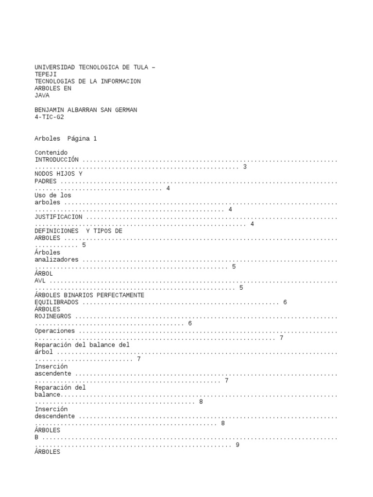 Arboles en Java | PDF | Informática teórica | Áreas de informática