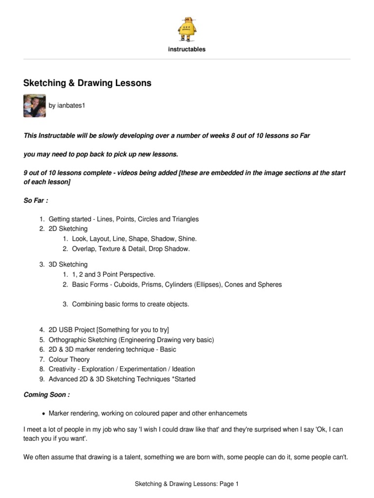 Beginner's Guide to Sketching Techniques | PDF | Drawing | Perspective ...