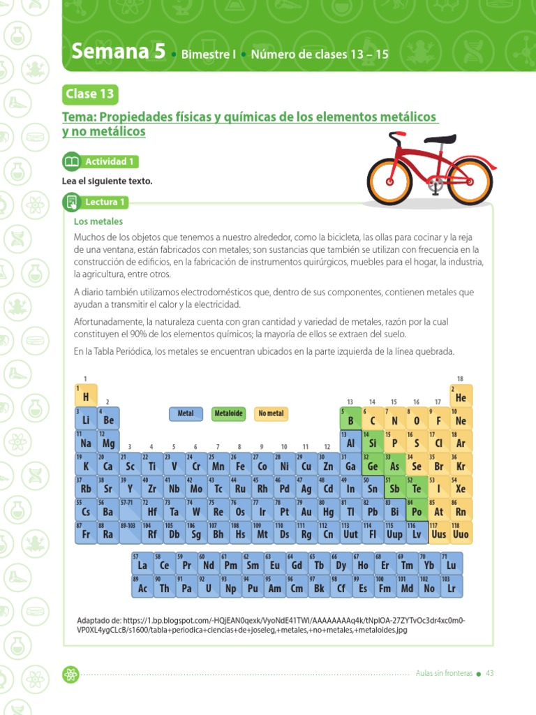 metales y no metales.pdf | Elementos químicos | Rieles