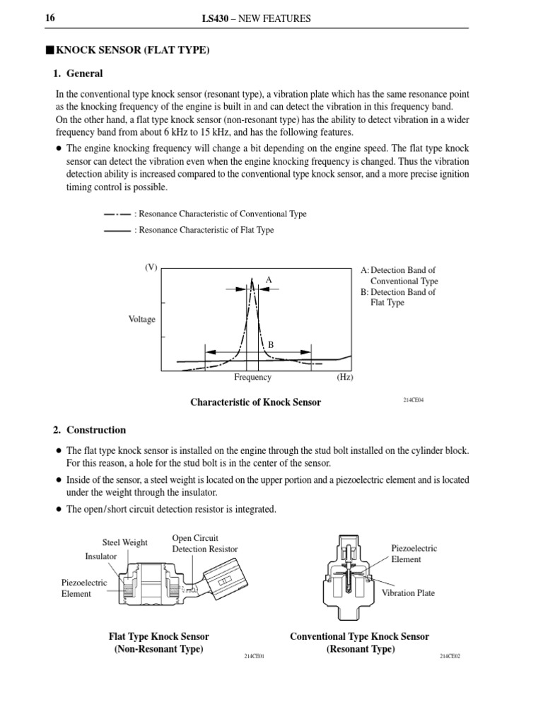General: Knock Sensor (Flat Type) | PDF | Resonance | Electrical Network