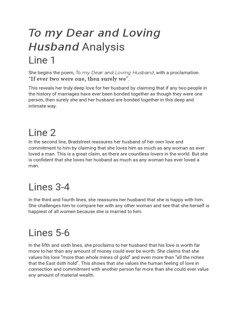 To My Dear and Loving Husband | PDF | Love