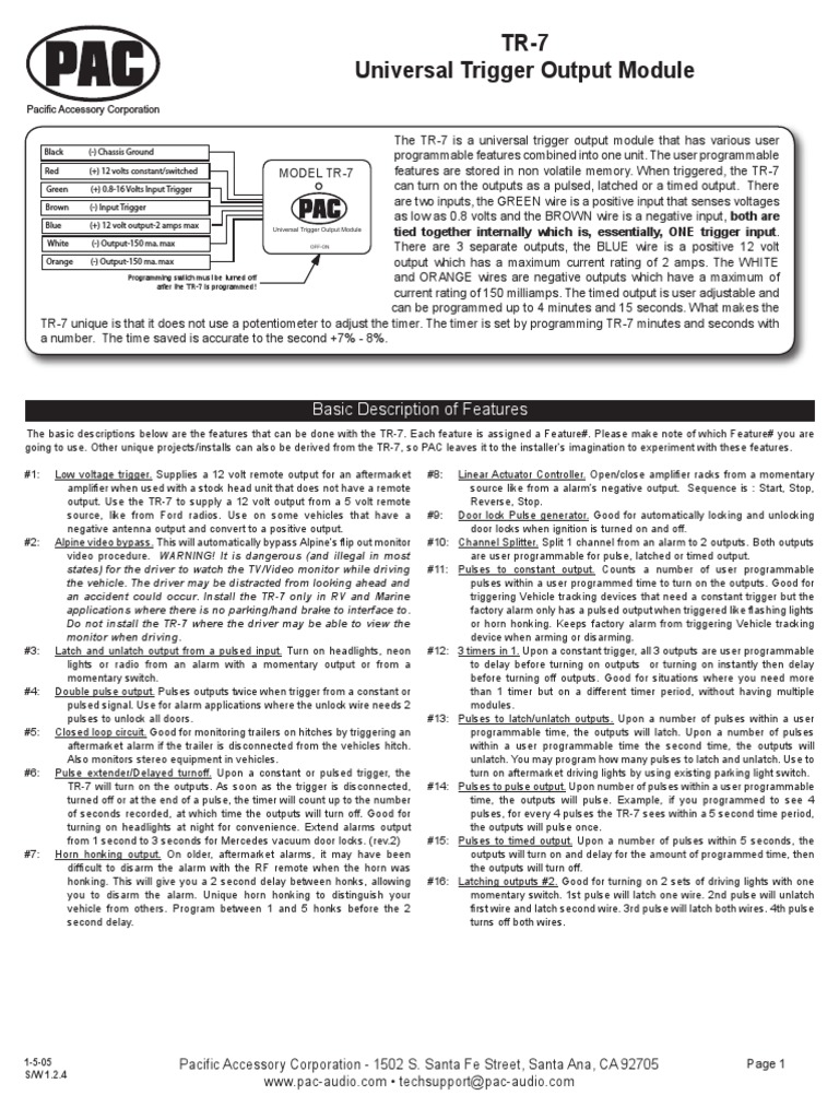 Tr7 Manual | Download Free PDF | Relay | Amplifier