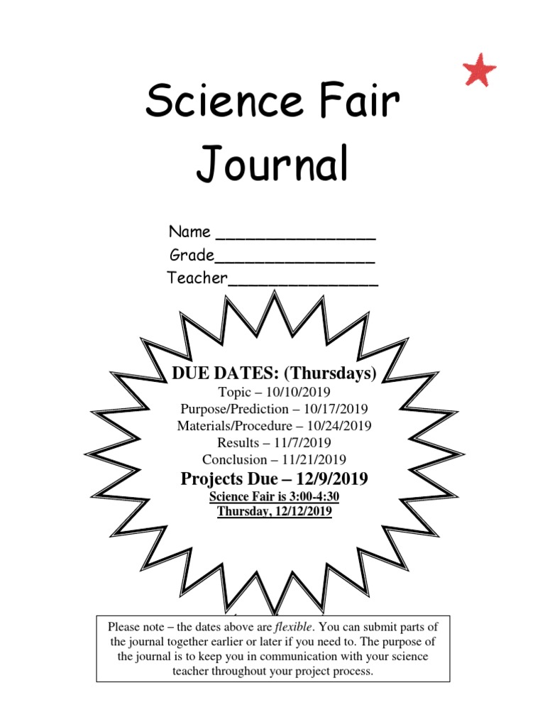 Djes Sciencefairpacket19withdates | PDF | Scientific Method | Experiment