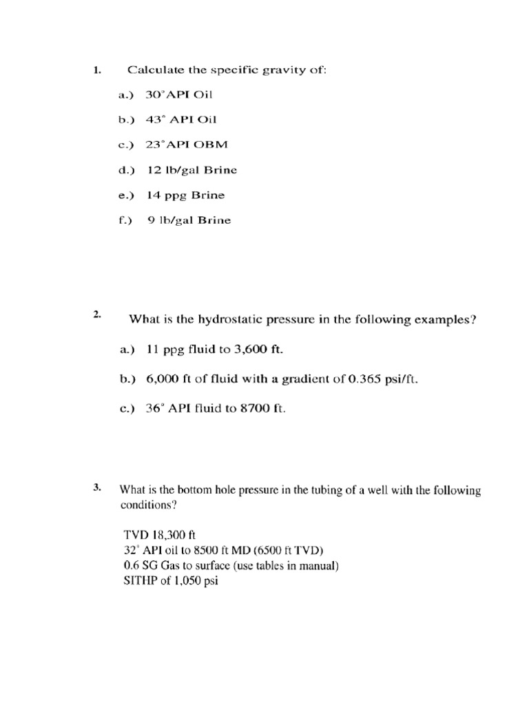Problems PDF | PDF | Casing (Borehole) | Pressure