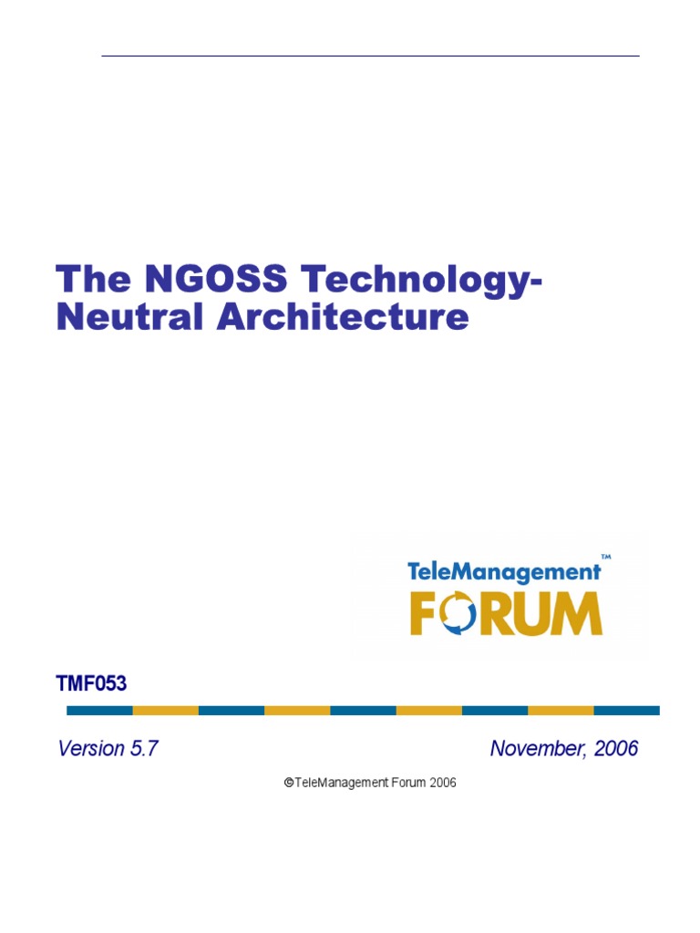 TMF053 Main - V5 7 | PDF | Component Based Software Engineering | Systems Engineering