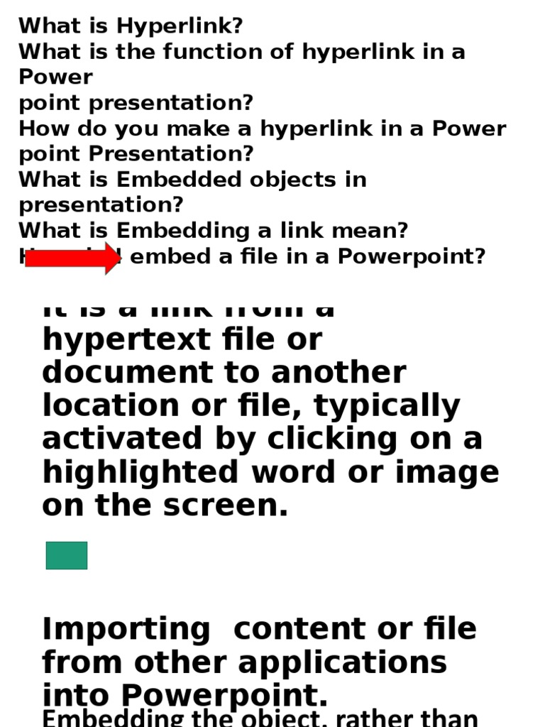 Hyperlinks and Embedded Objects | PDF | Hyperlink | Software