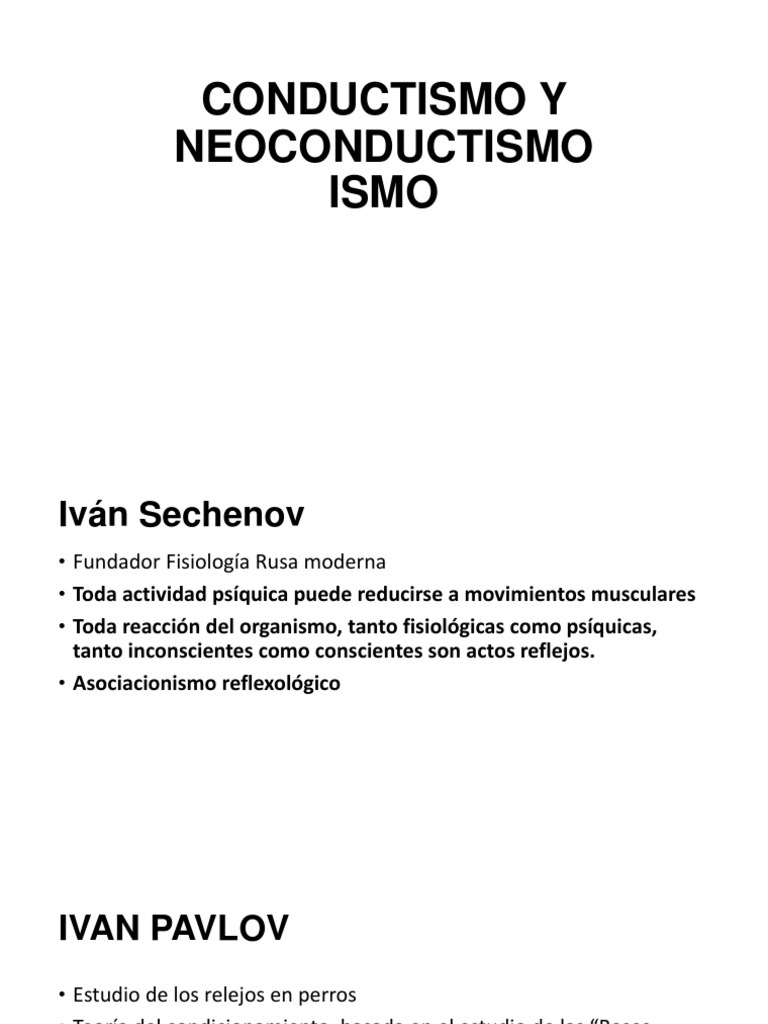 Conductismo y Neoconductismo | PDF | Sicología | Science
