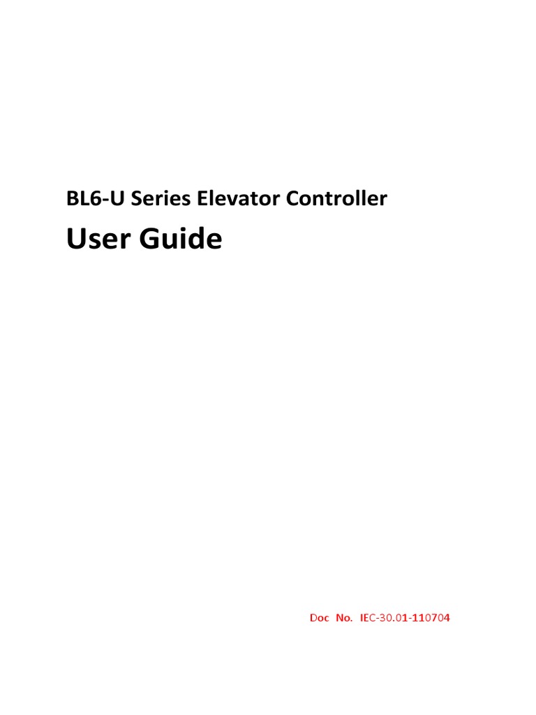 Bl6 Manual | PDF | Power Inverter | Elevator