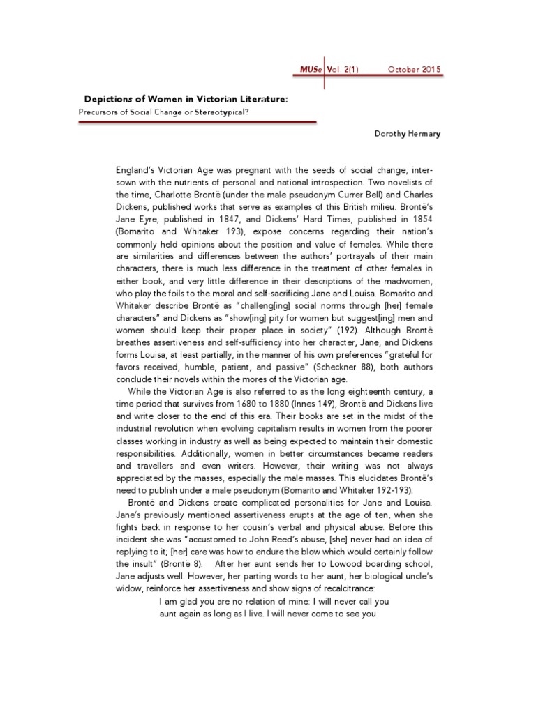 Women in Victorian Literature | PDF | Brontë Family | Charles Dickens