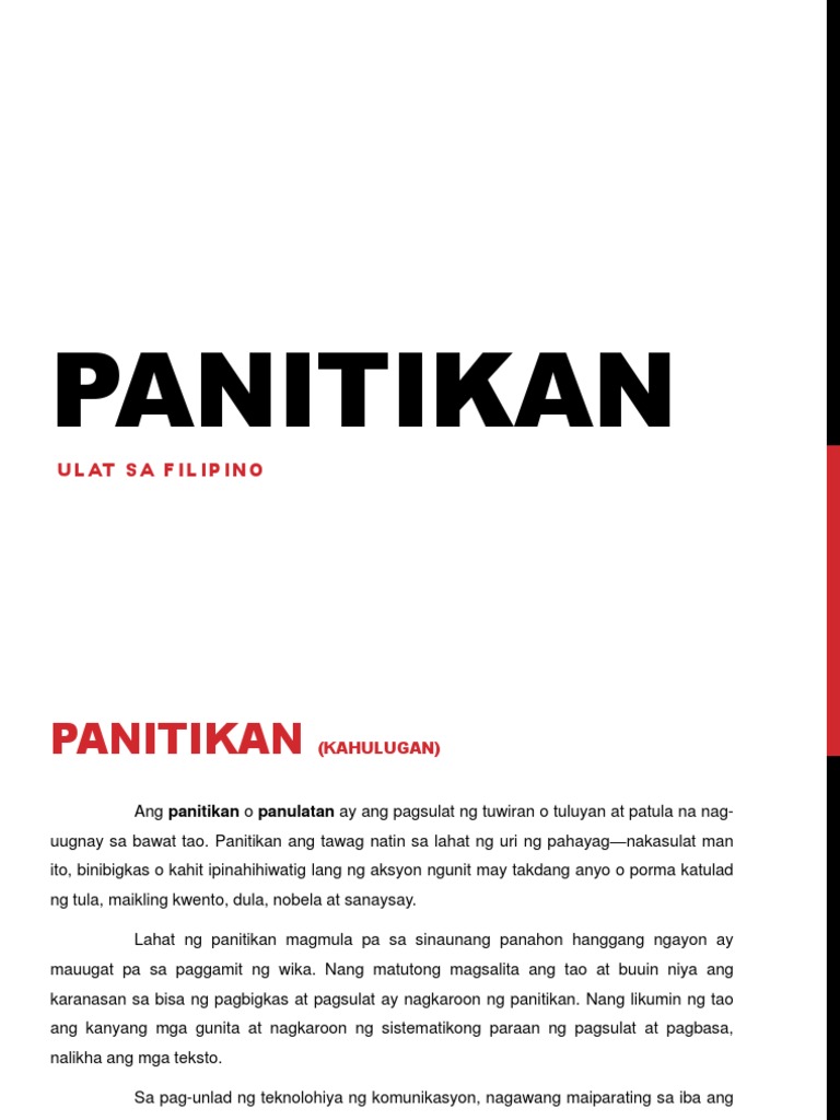 PANITIKAN | PDF