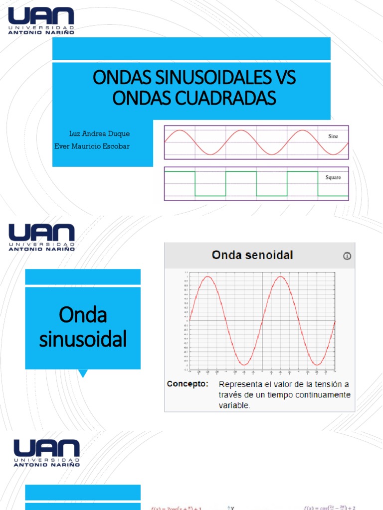 Ondas: Sinusoidales vs Cuadradas | PDF | Onda sinusoidal | Olas