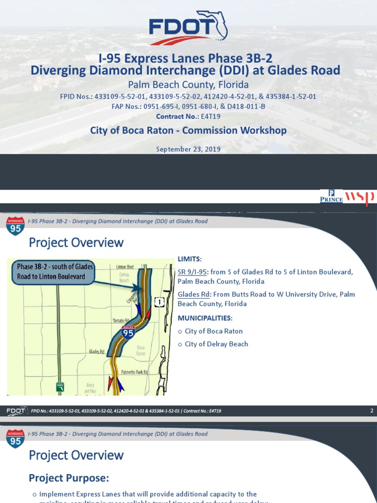 FDOT Presentation On Diverging Diamond Interchange at Glades Road ...