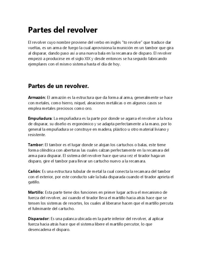 Partes de Un Revolver | PDF